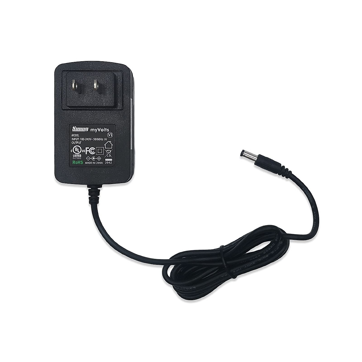 MyVolts 12V power supply adaptor compatible with/replacement for Moog Mother-32 Synth - US plug