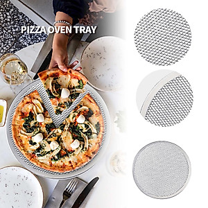 YEUIKERR 2 Pack Pizza Screen,12 Inch Non-Stick Bakeware Baking Screen, Aluminum Pizza Pan with Holes Pizza Mesh, Seamless