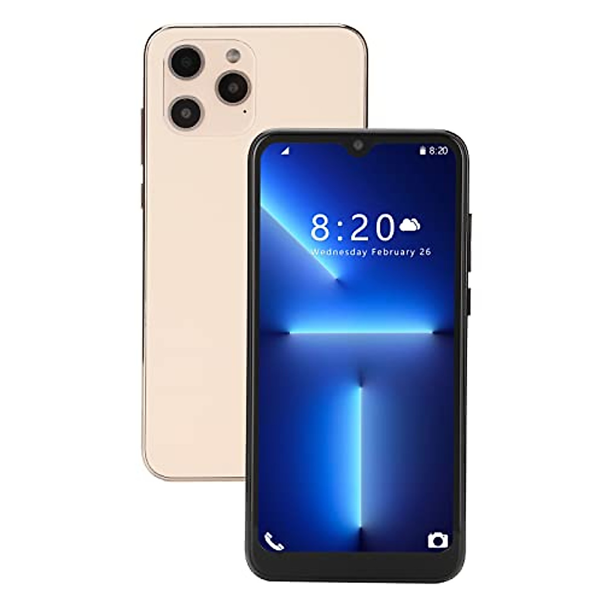 Dilwe 4G Unlocked Android Cellphone, 6.1Inch IPS FD Screen 4G 64G Dual SIM 4G Net for Android 11 Unlocked Smartphone Support 128G Card 4000mAh Battery(Gold)