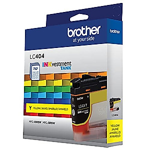 Brother Genuine LC404Y Yellow INKvestment Tank Ink Cartridge