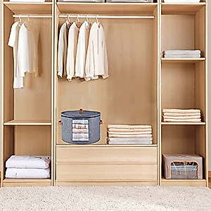 17x11 inch Hat Box for Women Men Storage Foldable Round Hat Box Organizer Case with Dustproof Lid for Travel Closet Toys Clothes (Grey), 17x11 inch(DxH)