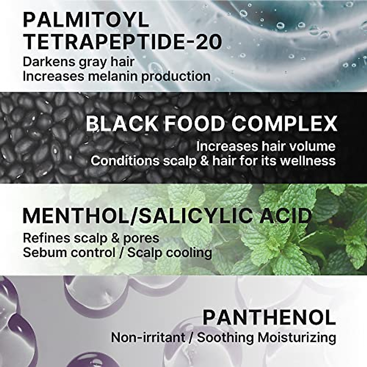 DERMACENTRIC Black Hair Repair Tonic Spray | Vegan Gray Hair Spray for Hair Growth & Scalp Care | Korean Hair Care for Men & Women Unscented Root Touch Up Hair Regrowth Tonic Spray (3.38fl oz)