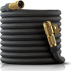 Nifty Grower Expandable Garden Hose 100FT - Hoses Expandable 100 FT Heavy Duty w/Double Latex Core - 100 Foot Hose w/Brass Fittings - Collapsible Hose 100FT
