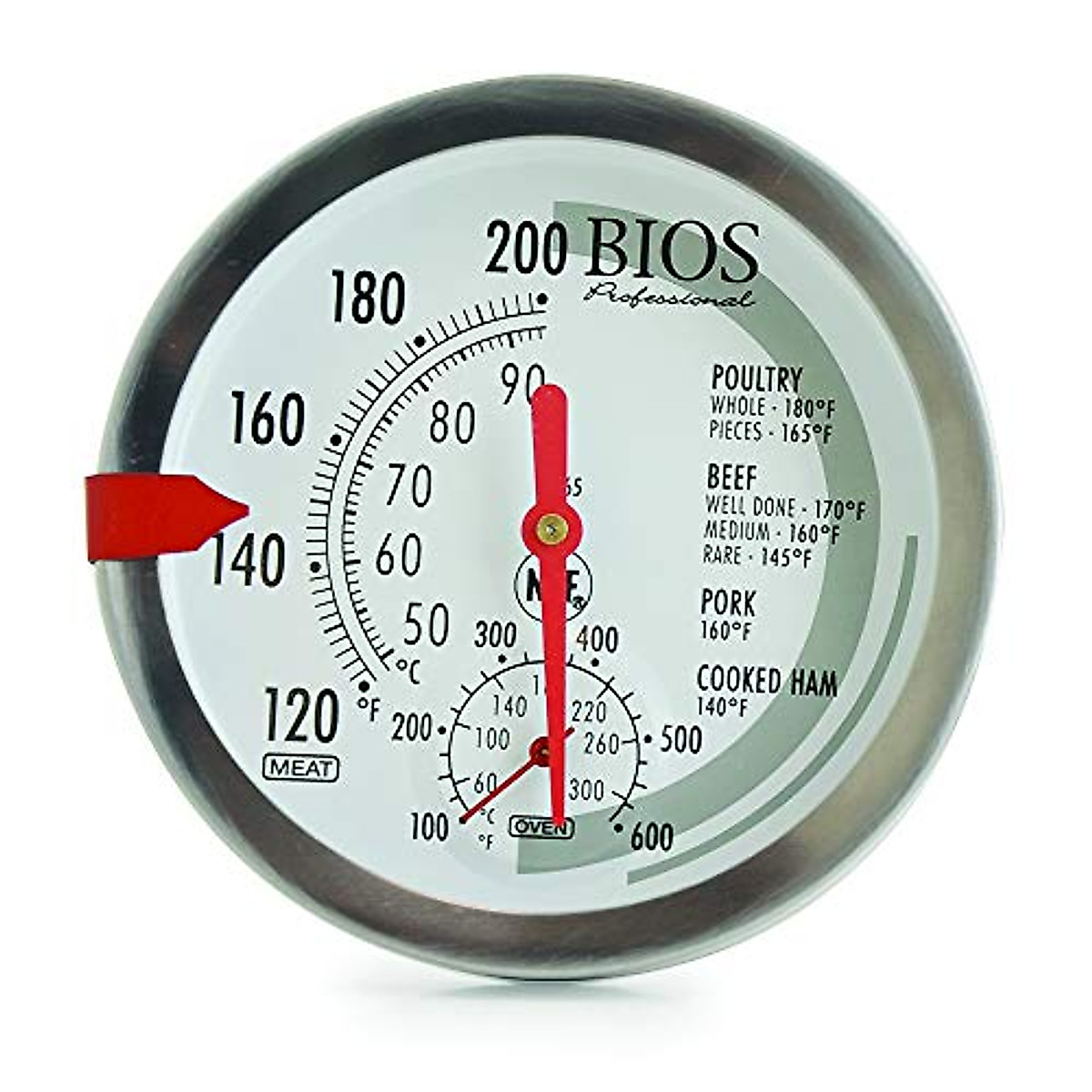 BIOS Professional DT165 Thermometer, standard, Silver