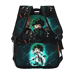 Zqiyhre My Hero Backpack Print Cartoon Waterproof Laptop Backpack Casual Travel Backpack for Teens