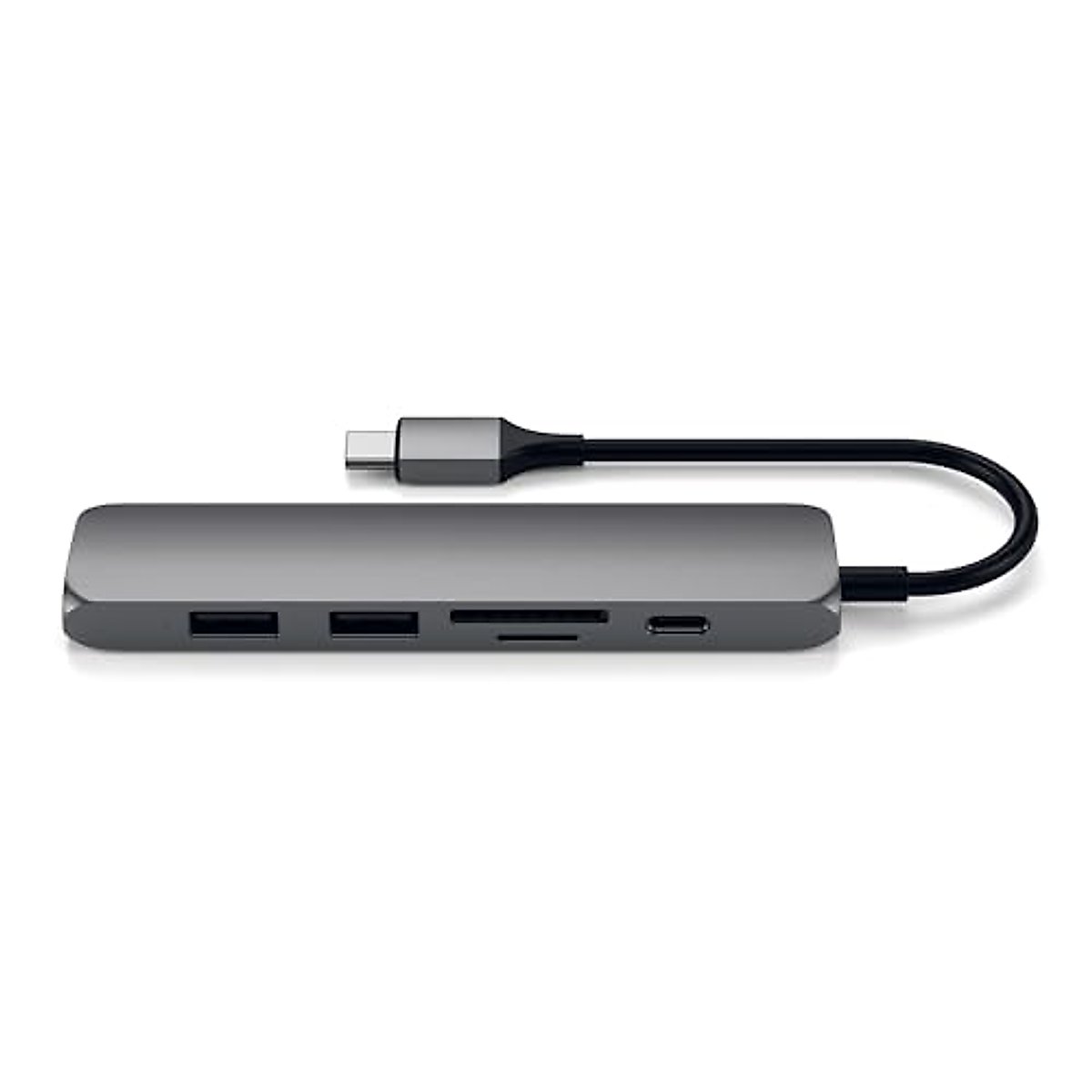 Satechi USB C Hub Multiport Adapter Slim V2, USB C Docking Station with 4K HDMI, 60W USB C PD Charging, 2 USB-A, Micro/SD Card Readers, for MacBook Pro/Air M1 M2 M3, Windows - Space Gray