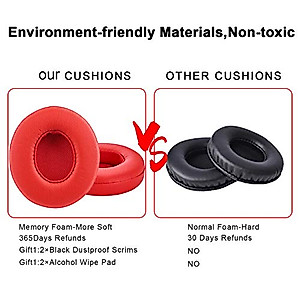 Professional Replacement Ear Pads for Beats Solo 2 & Solo 3 Wireless On-Ear Headphone/Soft Protein Leather/Noise Isolation Memory Foam/Strong Adhesive Tape/Cloud Like Comfort/Extra Durable