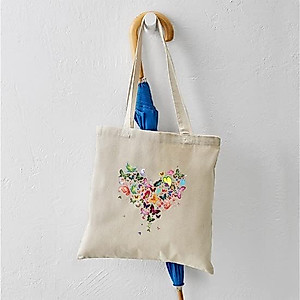 CafePress Heart Of Butterflies Tote-Bag Natural Canvas Tote-Bag,Shopping-Bag