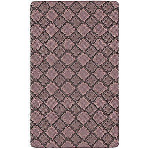Snakeskin Print Themed Fitted Crib Sheet,Standard Crib Mattress Fitted Sheet Toddler Bed Mattress Sheets-Baby Crib Sheets for Girl or Boy,28“ x52“,Pale Mauve Taupe Dark Mauve Dried Rose