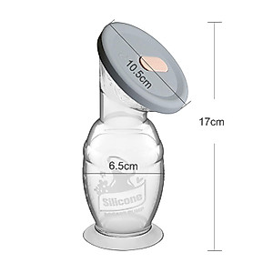 haakaa Manual Breast Pump with Suction Base and Upgrade Silicone Lid(5oz/150ml)