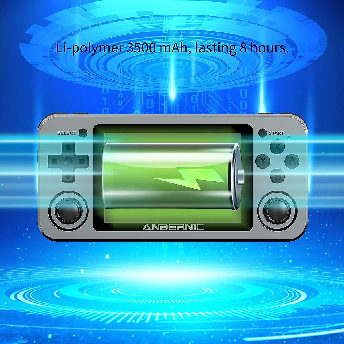 MJKJ RG351M Handheld Game Console , Aluminum Alloy Shell 64G TF Card 2500 Classic Games Support WiFi Function Open Source System RK3326 Chip 3.5 Inch IPS Screen (Gray)
