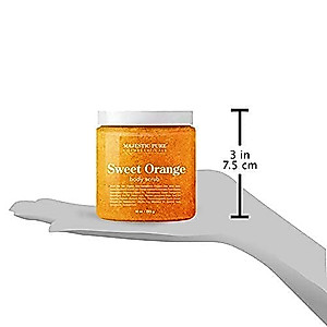 Majestic Pure Himalayan Salt Scrub and Orange Scrub Bundle – Exfoliating and Moisturizing Body scrub Combo