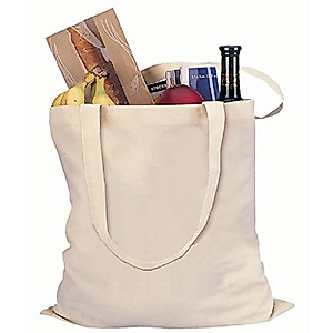 Set of 24 Blank Cotton Tote Bags Reusable 100% Cotton Reusable Tote Bags (2 dozen)