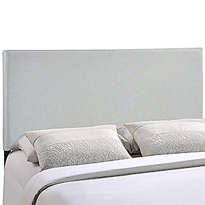 Modway Region Linen Fabric Upholstered Full Headboard in Gray