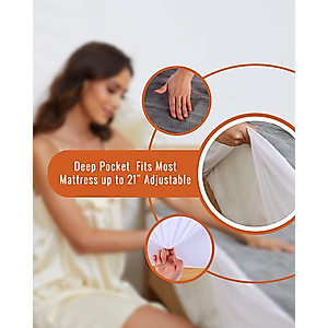 YAKEE Electric Mattress Pad Twin Size 39"x75", Soft Colar Fleece Bed Underblanket Heated Mattress Cover with Deep Pocket Bed Topper Fit Up to 21", 4 Heat Settings & Auto Shut Off, Grey