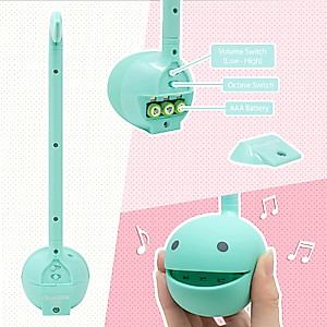 Otamatone Japanese Electronic Musical Instrument Portable Music Synthesizer from Japan by Maywa Denki Studio Award Winning, Educational Fun Gift for Children, Teens & Adults - Mint