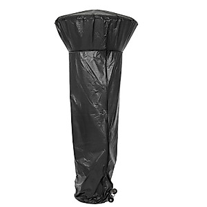 Fire Sense 61311 Vinyl Cover Full Length Outdoor For Patio Heater Pro Series With Reflectors Heavy Duty 10 Gauge Felt Lined Waterproof Weather Resistant With Zipper 34"-39" Round Reflectors