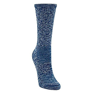 Kirkland Signature Womens 6 Pack Extra Fine Merino Wool Trail Socks (Grey/Blue)