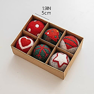 IAMAGOODLADY Christmas Decorations,Wool Fe-lt in-S Snowflake Christmas Tree Decoration Ball DIY Christmas Tree Decoration Ball Small Pendant Baubles Christmas Christmas Decor Under 3 Dollars