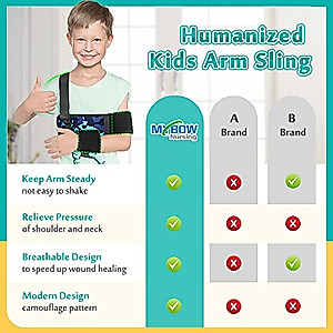 Mybow Pediatric Shoulder Immobilizer Kids Arm Sling for Shoulder Injury Dislocated Medical Child Sling for Broken Collarbone Healing Brace Clavicle Fracture Rotator Cuff Toddler Arm Sling