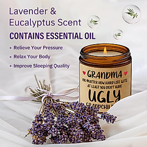 Niyewsor Grandma Gifts, Grandma Birthday Gifts, Candle for Grandma, Christmas Gifts for Grandma, Funny Grandma Gift from Granddaughter Grandson, Grandparents Day Gifts for Grandma