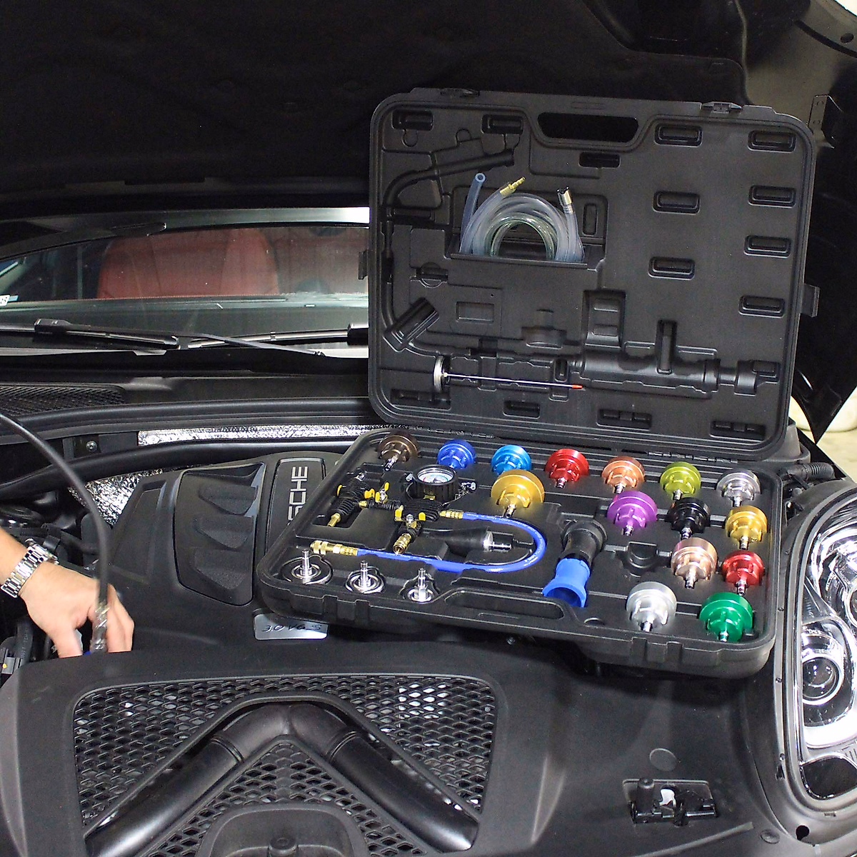 Mastercool 43301-A - 27 Piece Master Radiator Pressure Test Kit, 1 Pack