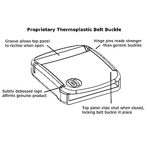 Betta 1.5 Inch Wide Men's Elastic Stretch Belt with Fully Adjustable High-Strength Buckle (X-Large, Black)