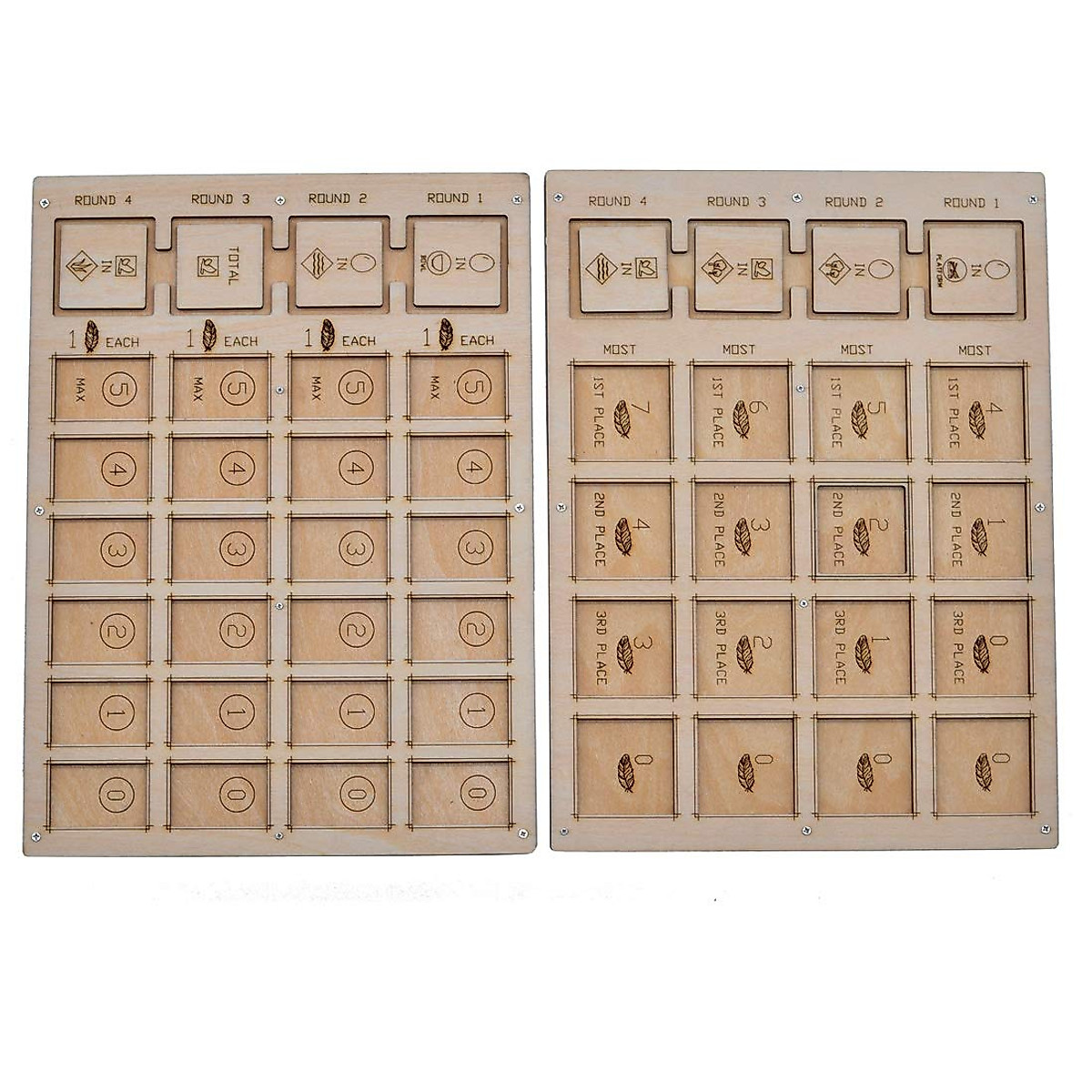 CZYY Wingspan Objective Scoreboard Wooden Laser Cut Goal Board