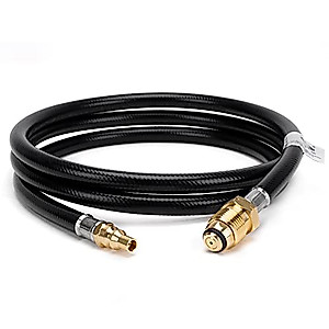 Stanbroil RV Propane Hose with 1/4" Quick Connect and 6 Feet POL Connector for Motorhome Tank RV Camping