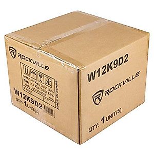 Rockville (2) W12K9D2 12" 8000 Watt Car Subwoofers+Mono Amplifier+Copper Amp Kit