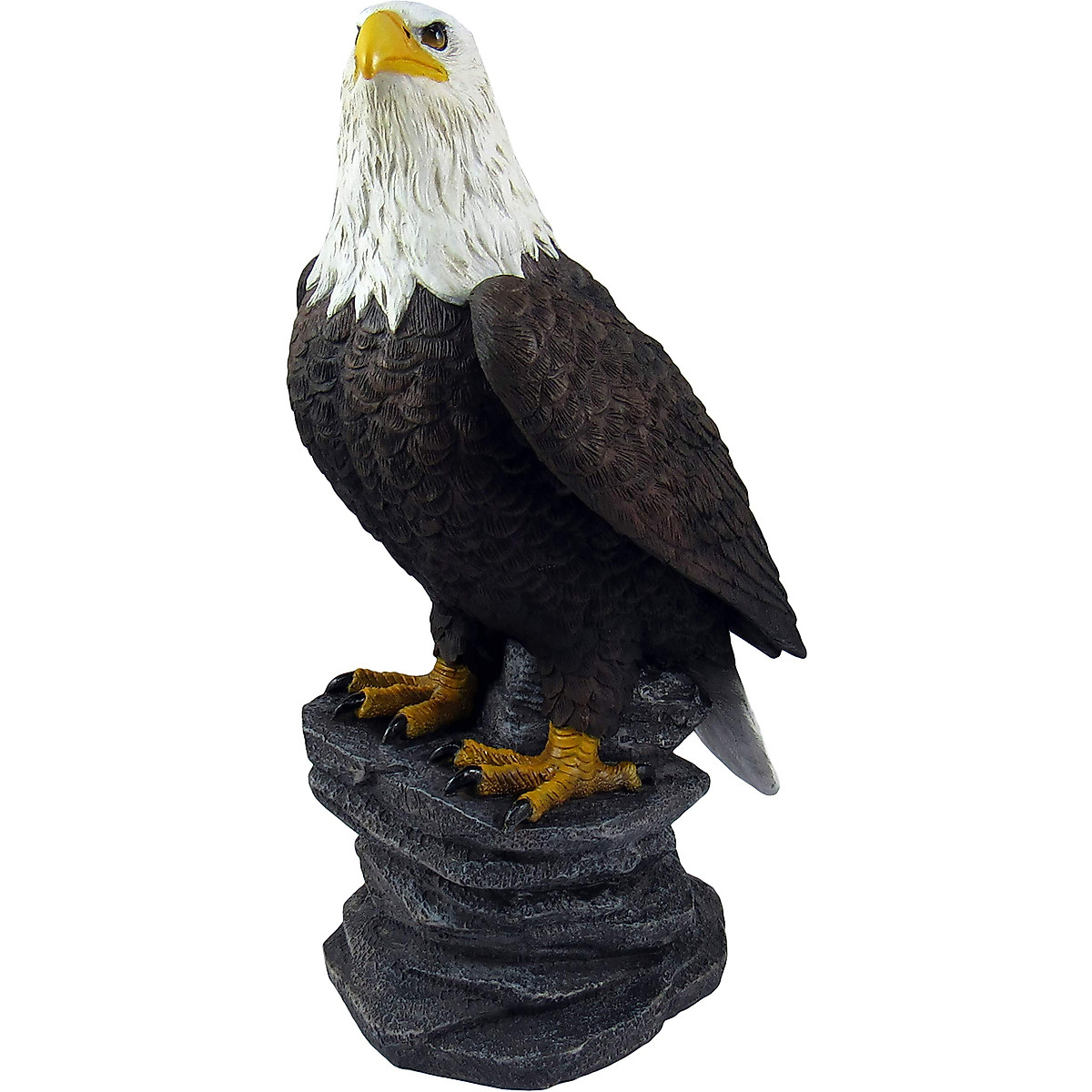 DWK - Liberty - Majestic American Bald Eagle on Rock Desk Statue Figurine Patriotic Sculpture USA Freedom Office Bookshelf Tabletop Home Decor Accent, 9-inch…