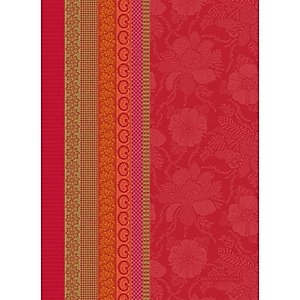 Garnier-Thiebaut, Rose Festives, Sangria French Jacquard Kitchen/Tea Towel, 100% Cotton
