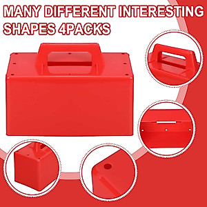 Jerify 4 Pcs Snow Fort Building Block, Sand Castle, Sand Castle Beach Toys for Adult, Large Brick Form for Boys Girls Indoor Outdoor Winter and Summer Activity Supplies, Red, Blue