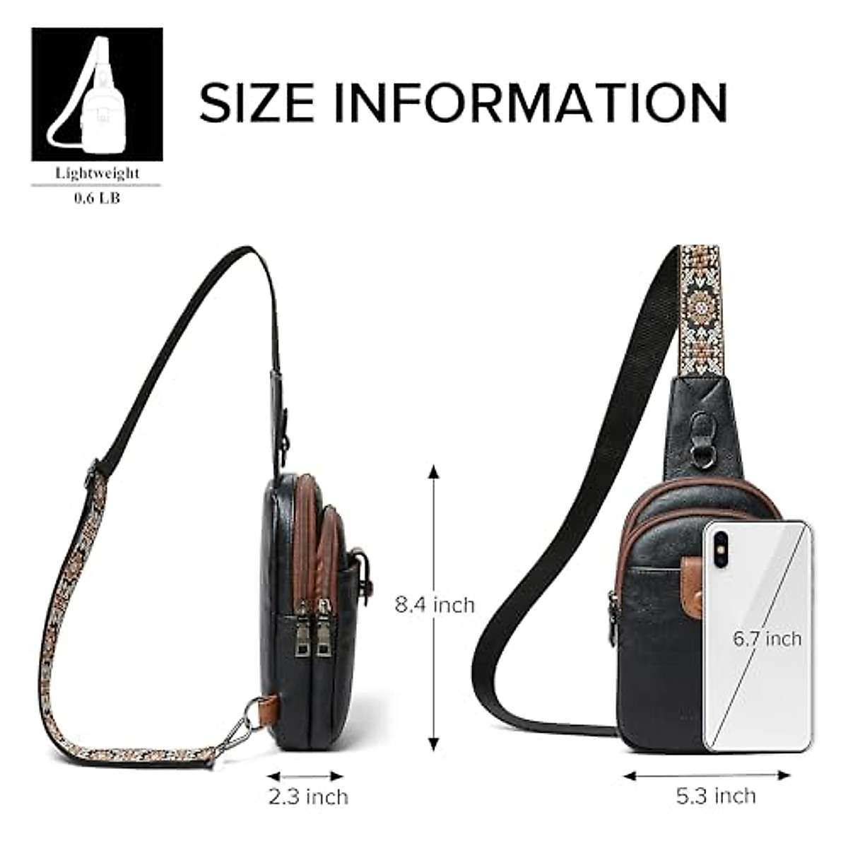 Trendy Crossbody Sling Bag for Women and Men - Fanny Pack, Chest Bag