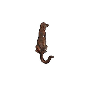 Handcrafted Nautical Decor Rustic Copper Cast Iron Dog Hook 6"