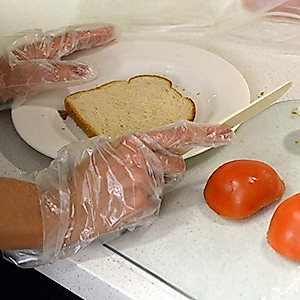 Daxwell Poly Gloves, Embossed, Large, Clear, F10003430 (Case of 5,000; 10 Boxes of 500)