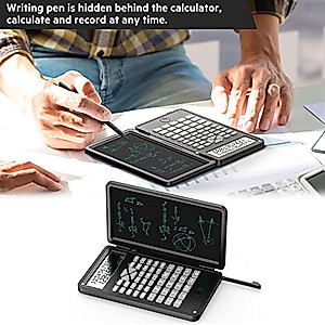 LMAIVE Scientific Calculators, Calculators 12-Digit Calculator with Writing Tablet, Foldable Financial Calculator, LCD Dual Display Desk Calculator Pocket Calculator for School Office