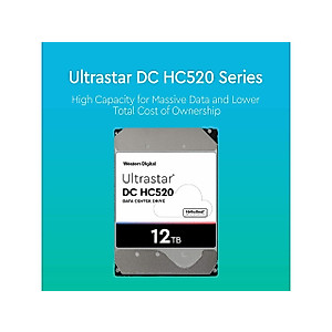 HGST WD Ultrastar DC HC520 HUH721212AL4200 12TB HDD 7200 RPM SAS 12Gb/s Interface 4Kn ISE 3.5-Inch Helium Data Center Enterprise Internal Hard Disk Drive, Model: 0F29560