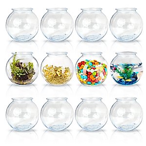 Sterline Plastic Ivy Bowls - 12 Pack - 16 Oz - Fish Bowl for Drinks, Home Décor, Unbreakable Centerpiece, Carnival Game Accessory, Candy Dishes, Ornament Holder, Party Supplies, Sweet Treats