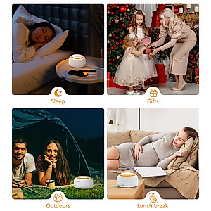 Uyled Sound Machine White Noise Machine with 30 Soothing Sounds 3 Timer Memory Function and Warm Night Light Portable Noise Machine for Adults/Kids/Baby Sleeping，Relaxation