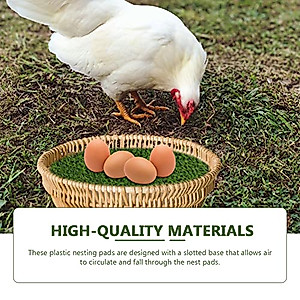 POPETPOP Chicken Nesting Box Pads, Reusable Hens Nest Artificial Grass Rug Carpet for Chicken Duck Coop