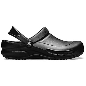 Crocs Unisex-Adult Bistro Clog, Slip Resistant Work Shoe, Black, 16 Women/14 Men