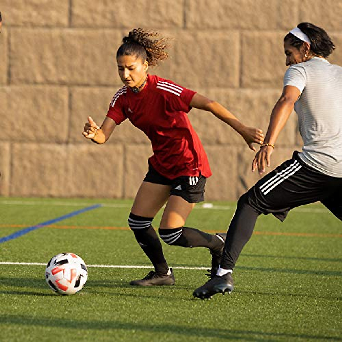 adidas Unisex Copa Zone Cushion III Soccer Socks (1-Pair) , Power Red/ White , Medium