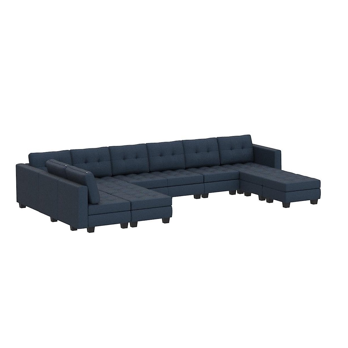 Belffin Modular Sectional Sofa Couch Oversied U Shaped Sofa Set with Storage Seats Convertible Sectional Sleeper Sofa with Reversible Chaise Blue