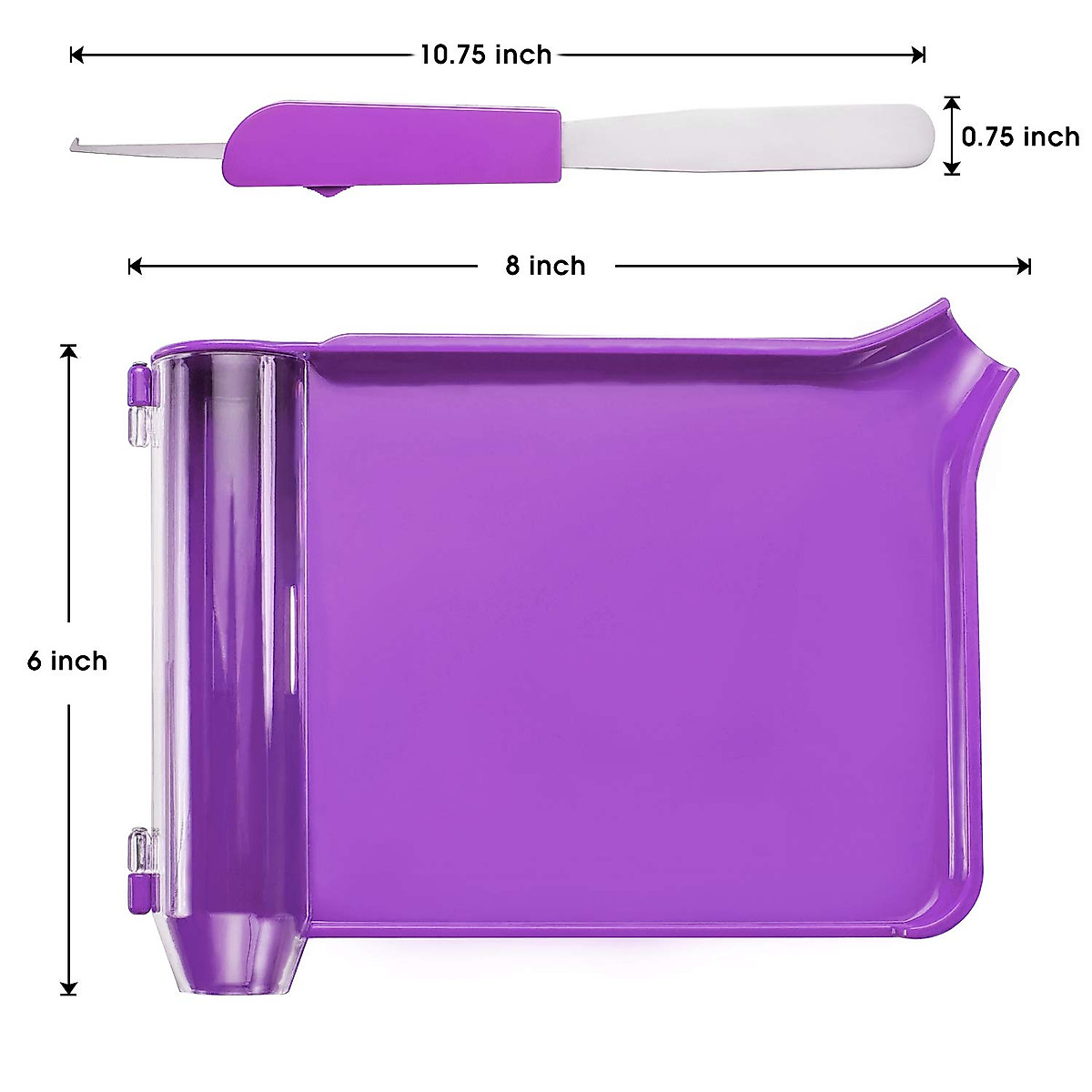 Right Hand Pill Counting Tray with Spatula (Purple)