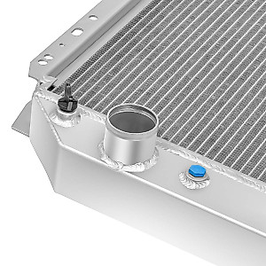 DNA Motoring RA-F10068-2 2-Row Full Aluminum Radiator Compatible with 68-79 F-100/F-150/F-250, 78-79 Bronco,26"H x 18.75"W x 1.75"D,1.75"Inlet/2"Outlet