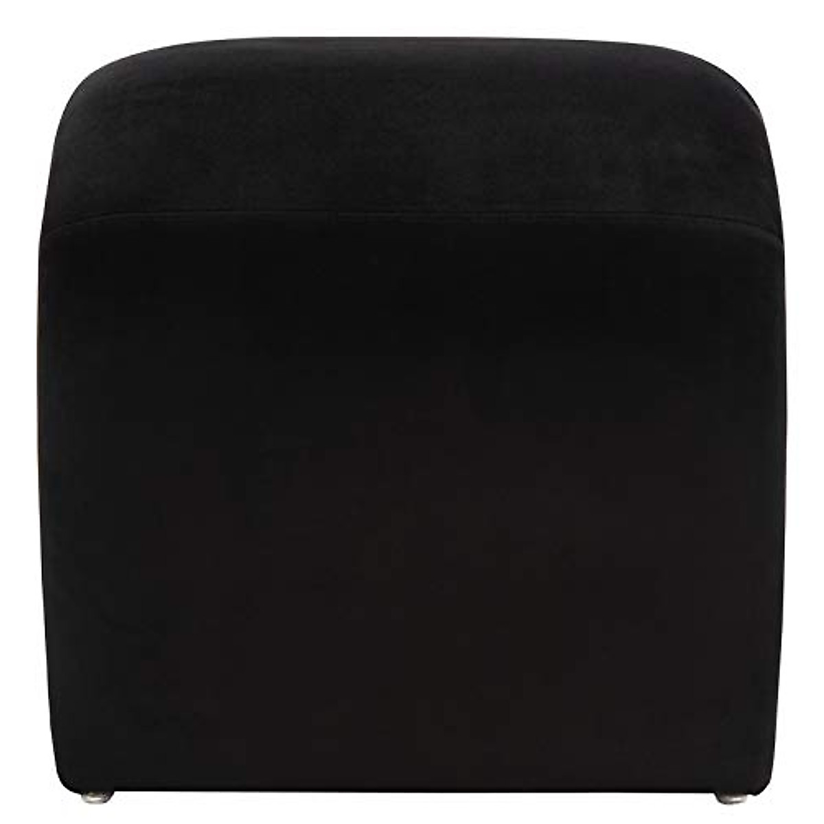 Safavieh Home Collection Kibo Modern Waterfall Black Velvet Ottoman (Fully Assembled)