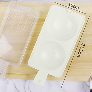 2 Pack Microwave Egg Poacher, Egg Cooker Poacher with 2 Cavity Egg Boiler Boil Steamer Kitchen Tool