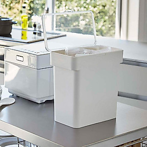 YAMAZAKI home Tower Airtight Food Container with Measuring Cup WH Space saving One Size White