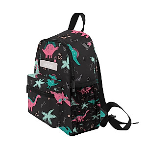 OREZI Custom Kid's Name Toddler Backpack,Personalized Backpack with Name/Text Daycare Bag,Customization (Childish Pink Dinosaur) Nursery Bag Preschool Backpack Baby Diaper Bag, toddler bag